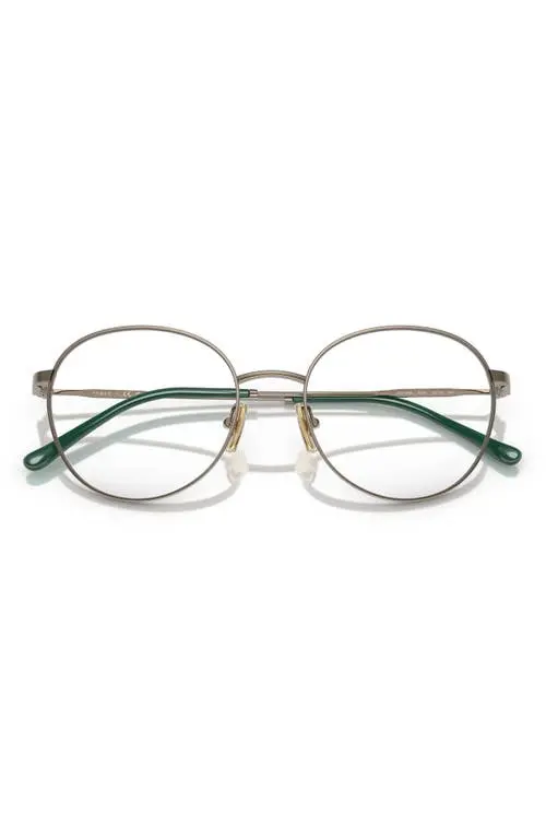 VOGUE 52mm Round Eyeglasses - Lite Brown