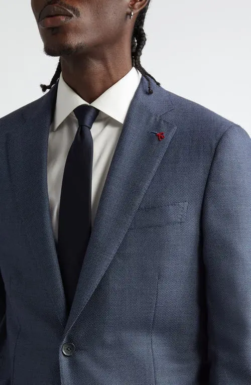 Isaia Sanita Textured Wool Suit