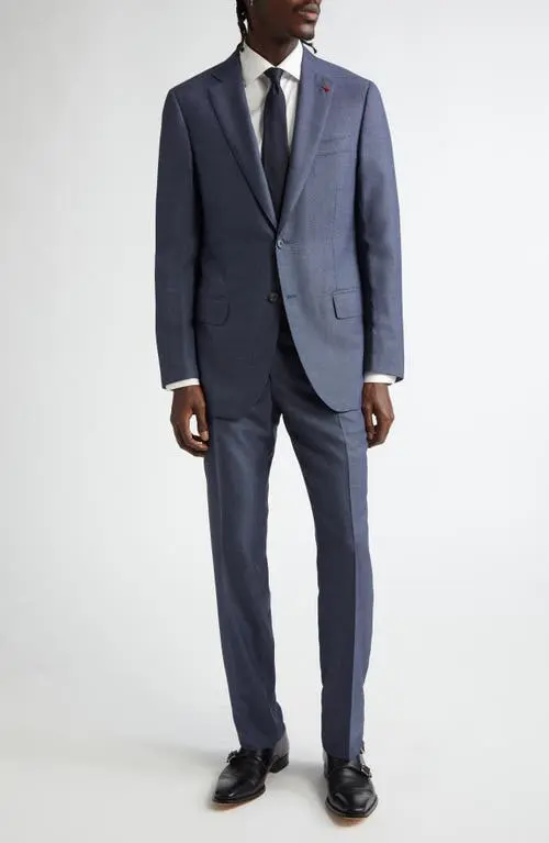 Isaia Sanita Textured Wool Suit