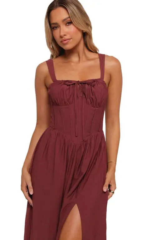 PETAL & PUP Sofie Corset Midi Dress
