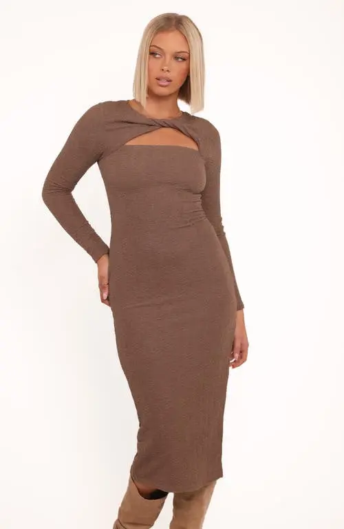 PETAL & PUP Laney Long Sleeve Maxi Dress - Olive
