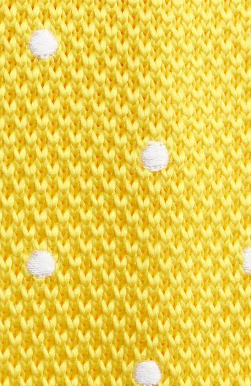 CLIFTON WILSON Polka Dot Knit Neck Tie