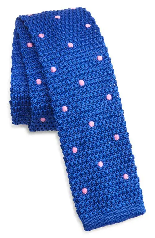 CLIFTON WILSON Knit Silk Neck Tie - Royal Blue