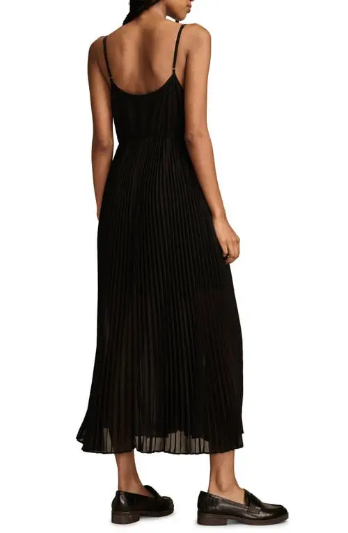 lucky brand pleated maxi dress Lucky Brand Pleated Maxi Dress - Black