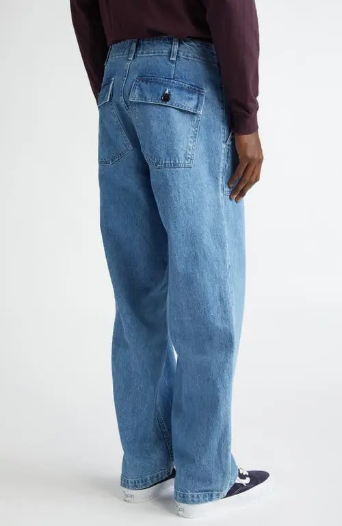 NOAH Pleated Denim Fatigue Pants