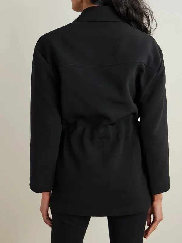 LESET Arielle Belted Crepe Jacket