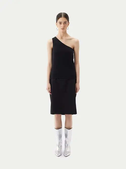 Gobi Cashmere Cashmere Silk Sleeveless Asymmetric Top