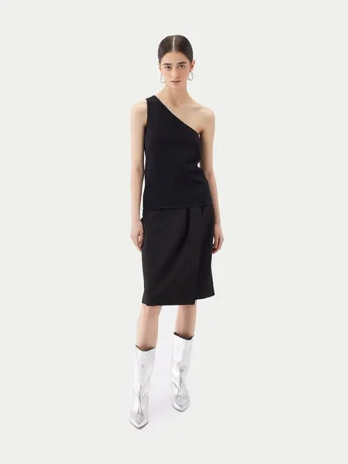 Gobi Cashmere Cashmere Silk Sleeveless Asymmetric Top