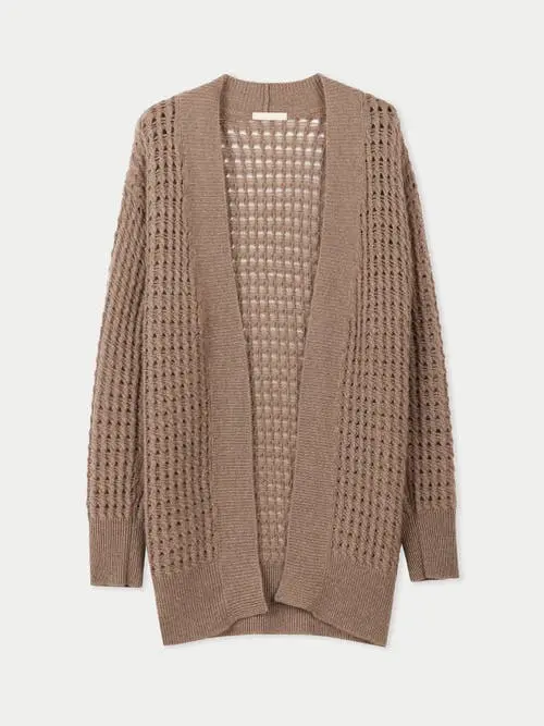 Gobi Cashmere Open-front Cashmere Cardigan - Taupe