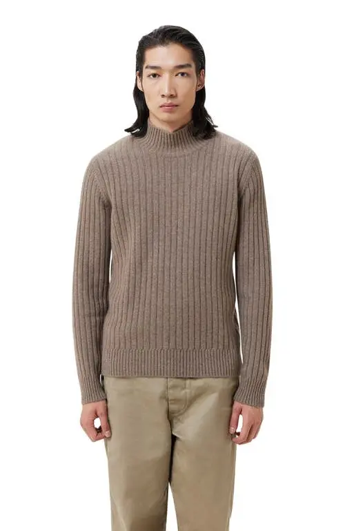 Gobi Cashmere Textured Knit Cashmere High-neck Sweater