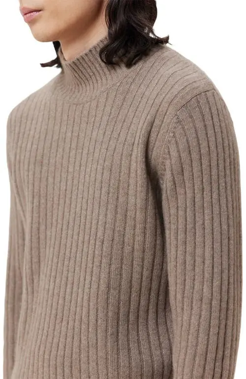 Gobi Cashmere Textured Knit Cashmere High-neck Sweater