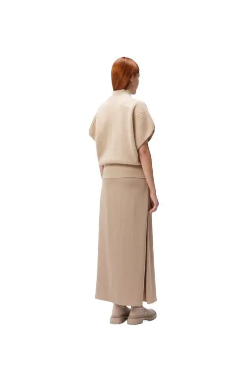 Gobi Cashmere Cashmere Short-sleeve Turtleneck - Beige