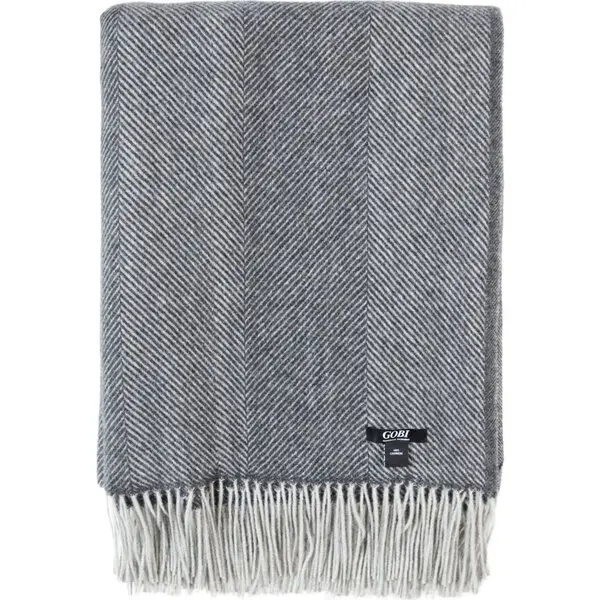 GOBI MONGOLIAN CASHMERE Cashmere Super Soft Throw - Charcoal