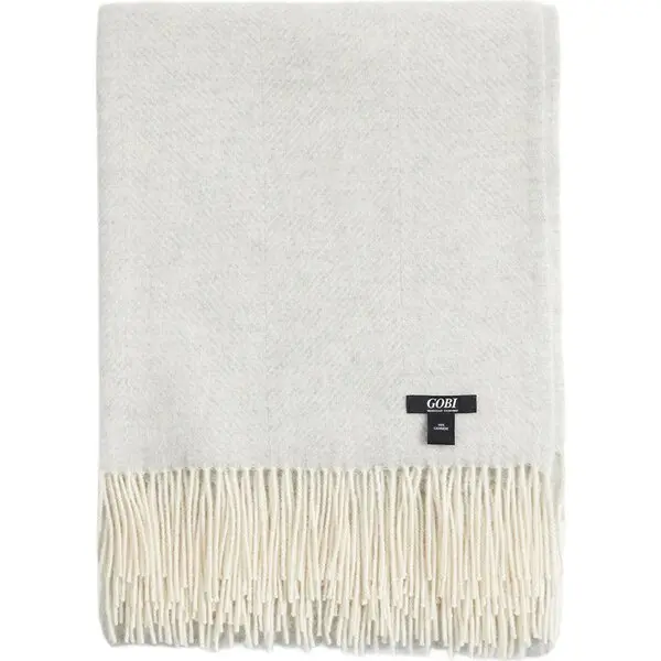 GOBI MONGOLIAN CASHMERE Cashmere Super Soft Throw - Off White