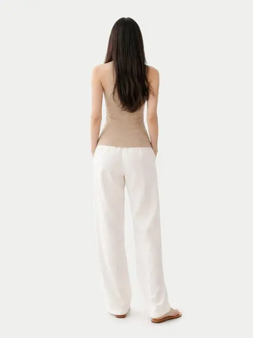 Gobi Cashmere Ajour" Knit Top - Beige