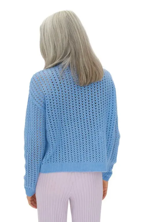 Gobi Cashmere Ajour Knit Cashmere Cardigan