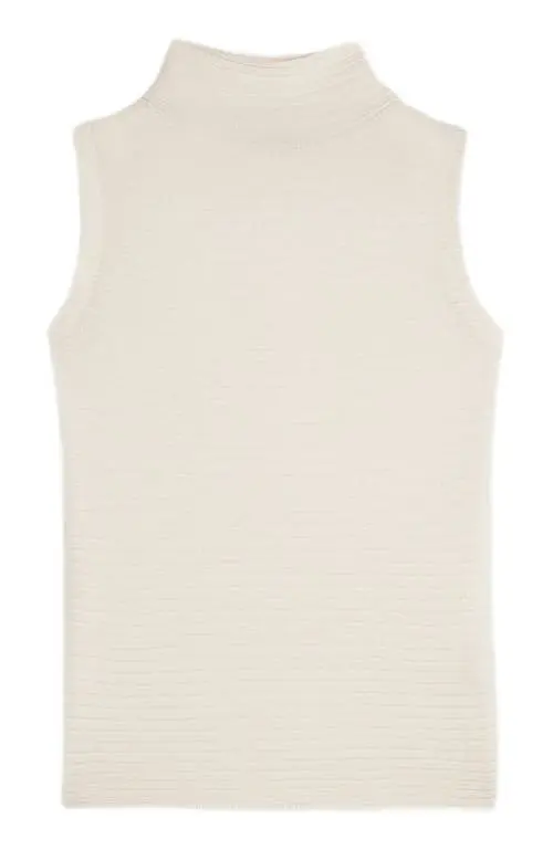 Gobi Cashmere Lightweight Ribbed Silk Turtleneck - Marshmallow