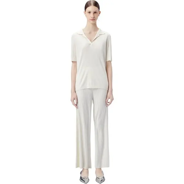 Gobi Cashmere Silk Cashmere Polo Shirt