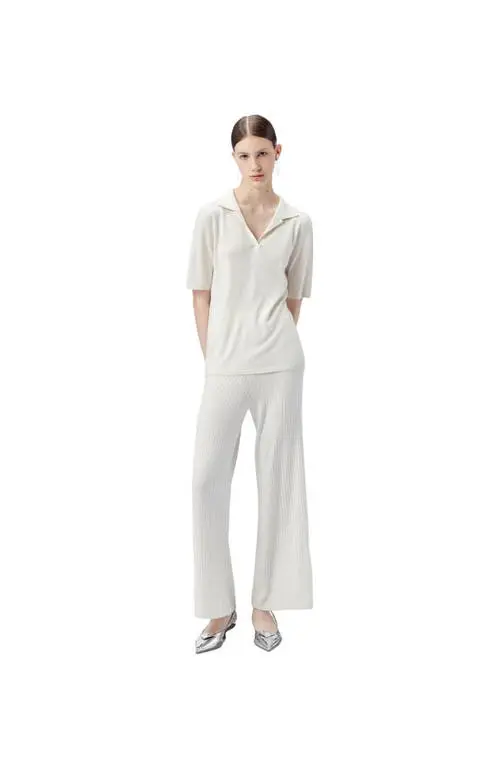 Gobi Cashmere Silk Cashmere Polo Shirt