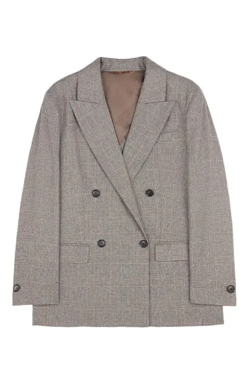 Gobi Cashmere Double-breasted Cashmere Blazer - Warm Grey