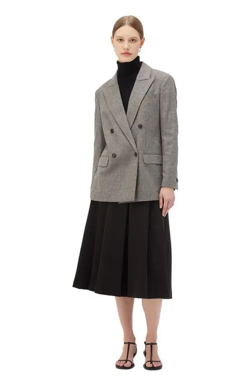 Gobi Cashmere Double-breasted Cashmere Blazer - Warm Grey
