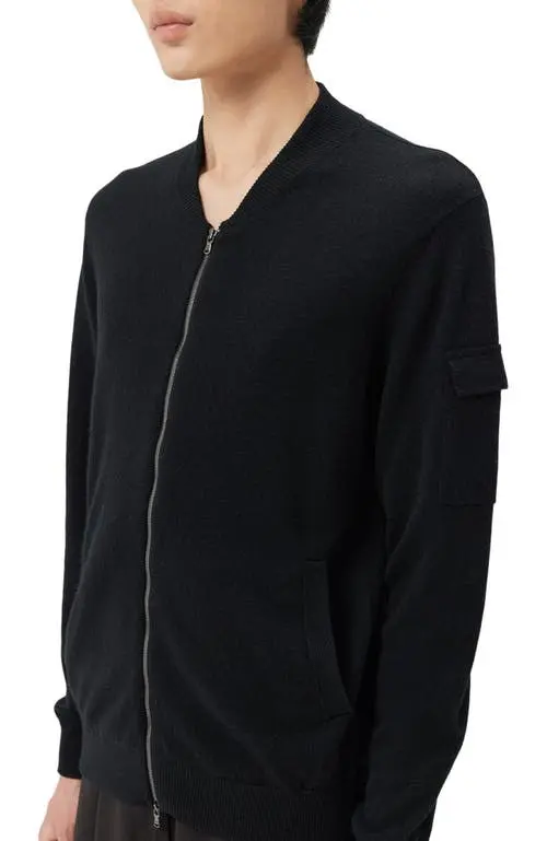 GOBI MONGOLIAN CASHMERE Cashmere Bomber Jacket - Black