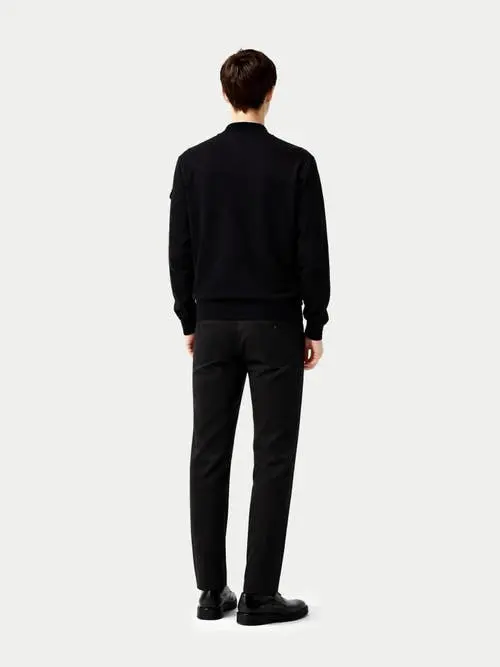 Gobi Cashmere Zip-up Bomber Jacket - Black