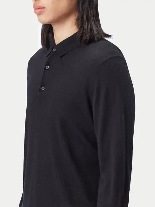 GOBI MONGOLIAN CASHMERE Cashmere Silk Polo - Smoked Pearl