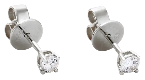 ANITA KO 18-karat White Gold Diamond Stud Earrings - Silver