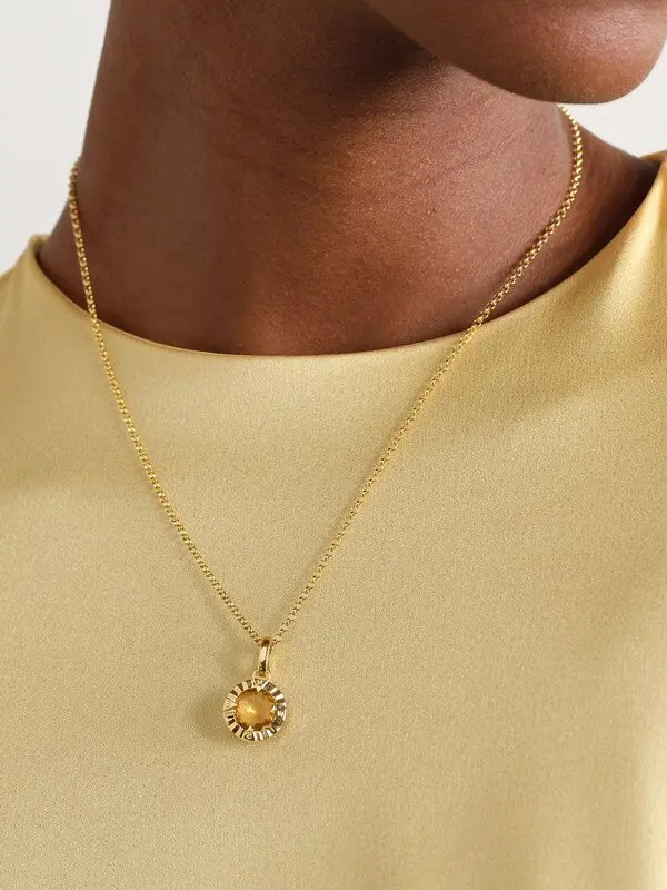 FOUNDRAE Internal Compass 18-karat Citrine Pendant