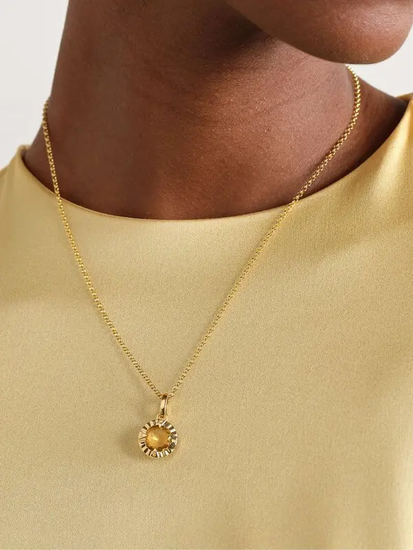 FOUNDRAE Internal Compass 18-karat Citrine Pendant