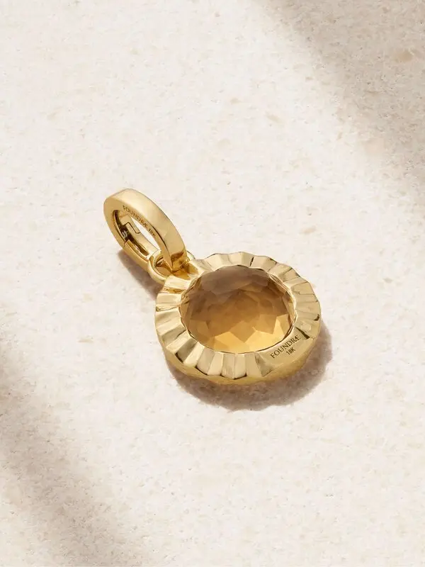 FOUNDRAE Internal Compass 18-karat Citrine Pendant