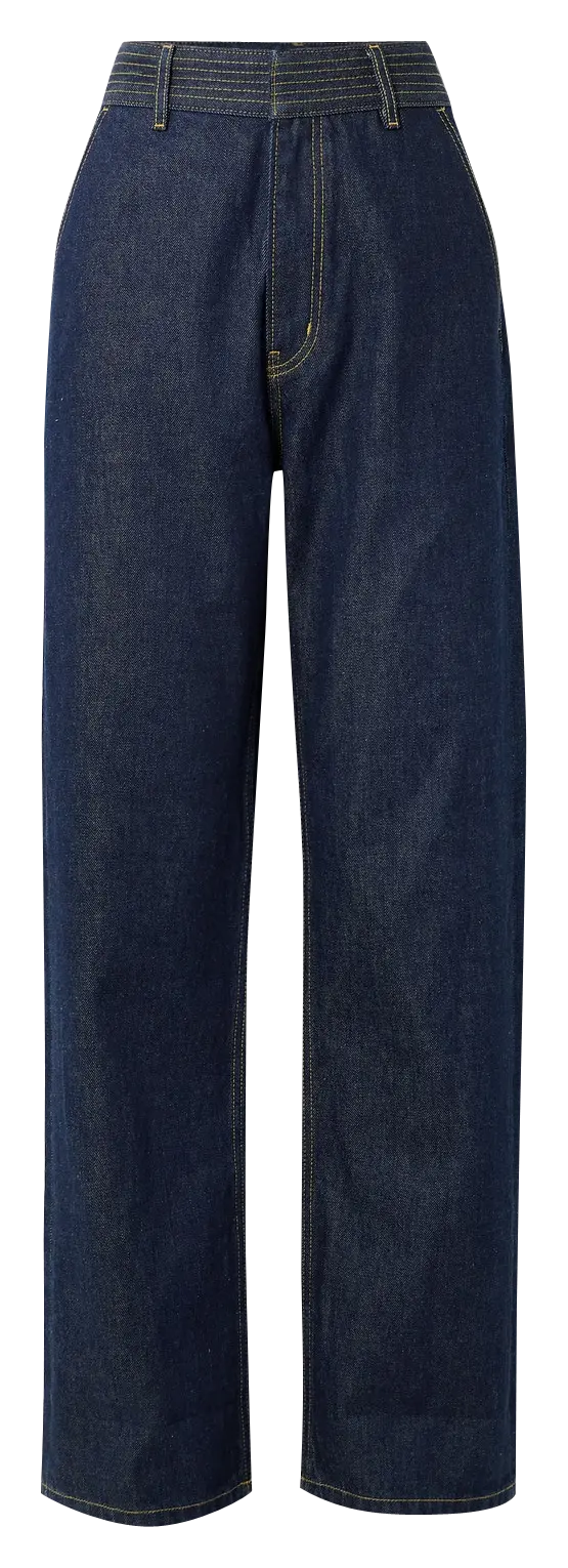 FRAME - FRAME The Trapunto Topstitched High-rise Wide-leg Organic Jeans