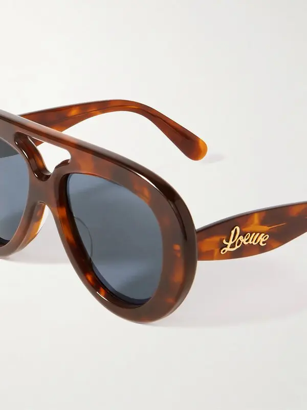 Loewe Aviator-Style Sunglasses - Tortoiseshell | Editorialist display picture 2