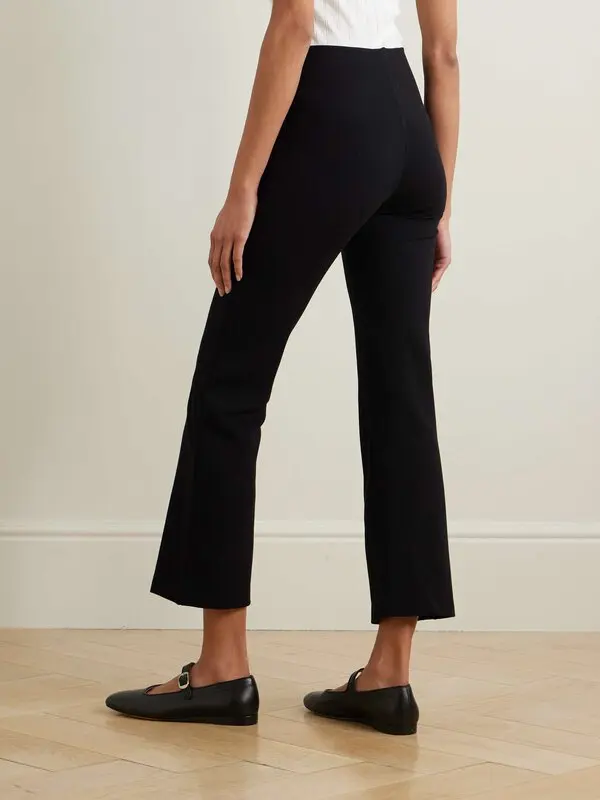 LESET Rio Cropped Flared Pants - Black