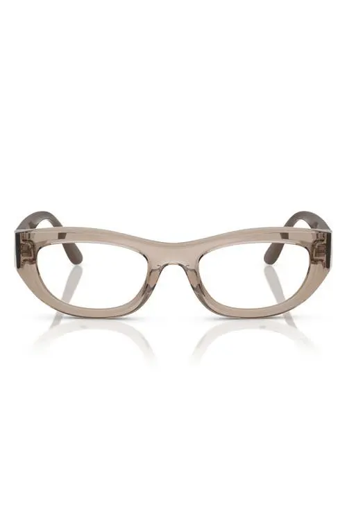 VOGUE 49mm Oval Eyeglasses - Brown