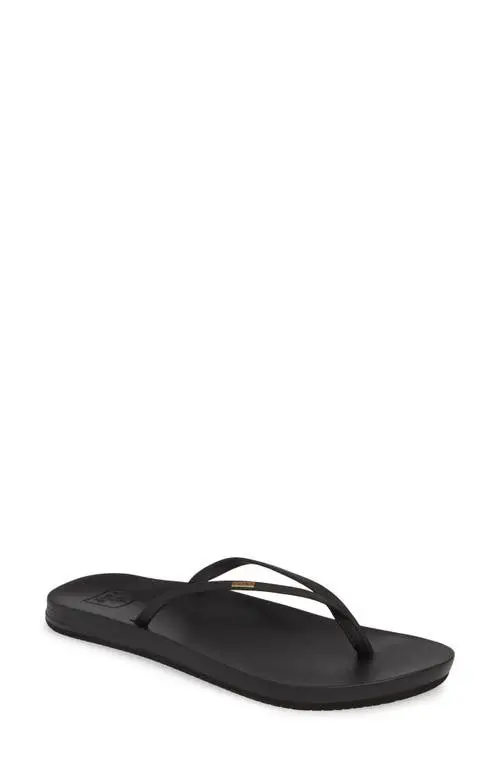 Reef Cushion Slim Flip Flops - Black