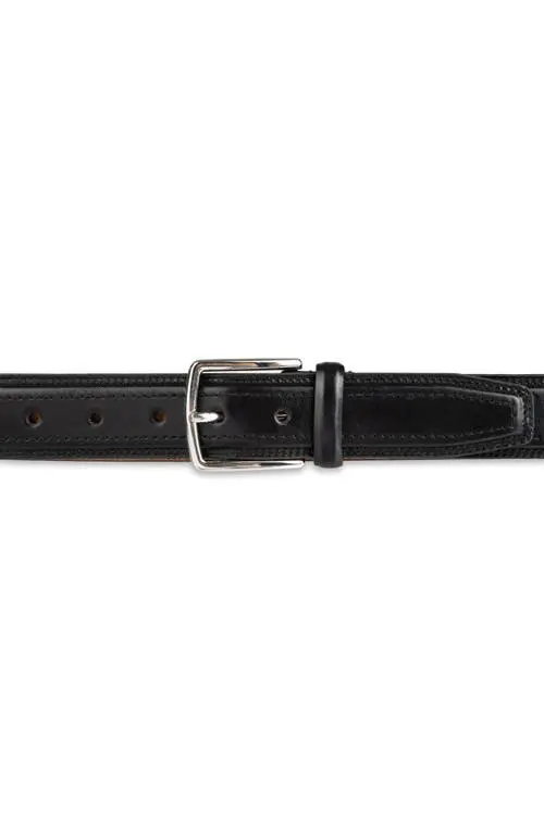 Cole Haan Stitched Leather Belt - Black