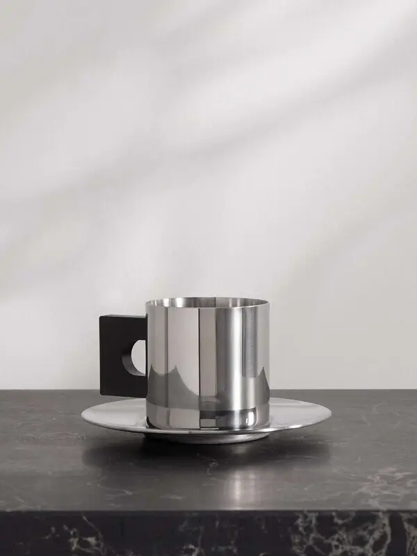 LOUISE ROE Sophia Roe S. R. Collection Stainless Steel Cup And Saucer Set