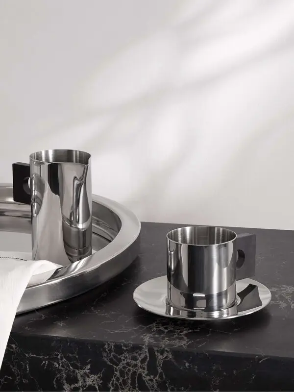 LOUISE ROE Sophia Roe S. R. Collection Stainless Steel Cup And Saucer Set
