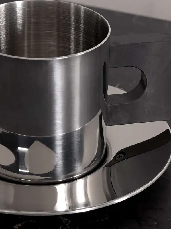 LOUISE ROE Sophia Roe S. R. Collection Stainless Steel Cup And Saucer Set