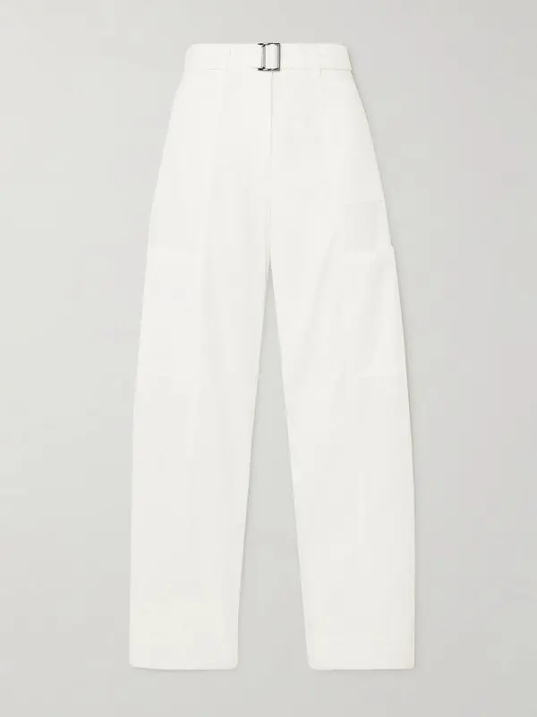 ST. AGNI Utility Belted Cotton-blend Pants