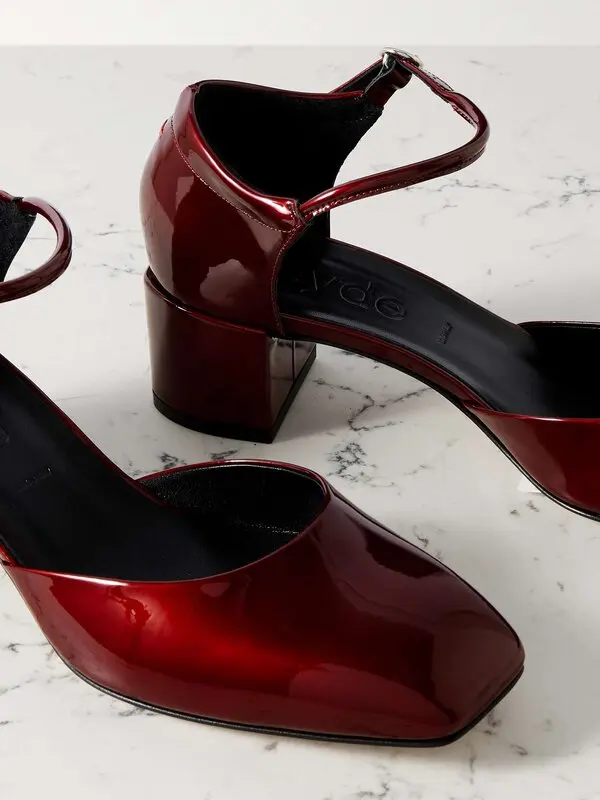 AeydĒ Magda Patent-leather Pumps - Red