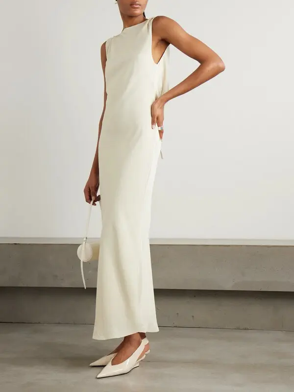 ST. AGNI Draped Lenzing Lyocell Blend Maxi Dress