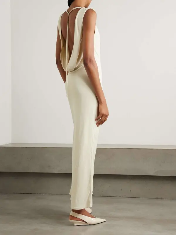 ST. AGNI Draped Lenzing Lyocell Blend Maxi Dress
