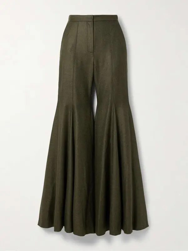 SALON 1884 Leon Wool And Cashmere-blend Flared Pants