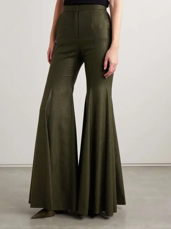 SALON 1884 Leon Wool And Cashmere-blend Flared Pants