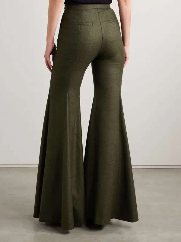 SALON 1884 Leon Wool And Cashmere-blend Flared Pants