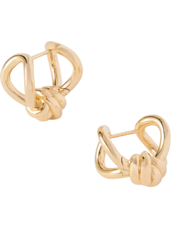 bottega veneta - Bottega Veneta Knot Gold-Plated Earrings