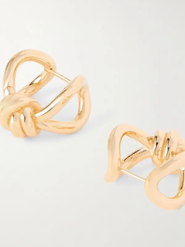 bottega veneta - Bottega Veneta Knot Gold-Plated Earrings